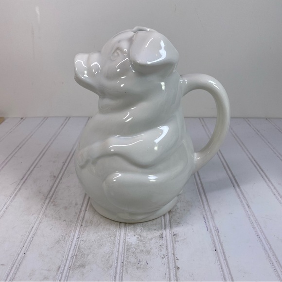 unbranded | Dining | Vintage White Pig Ceramic Pitcher | Poshmark